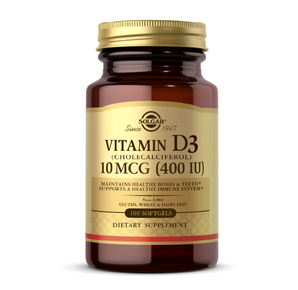 Vitamin D3 (Cholecalciferol) 400 IU/100 - Solgar Colombia
